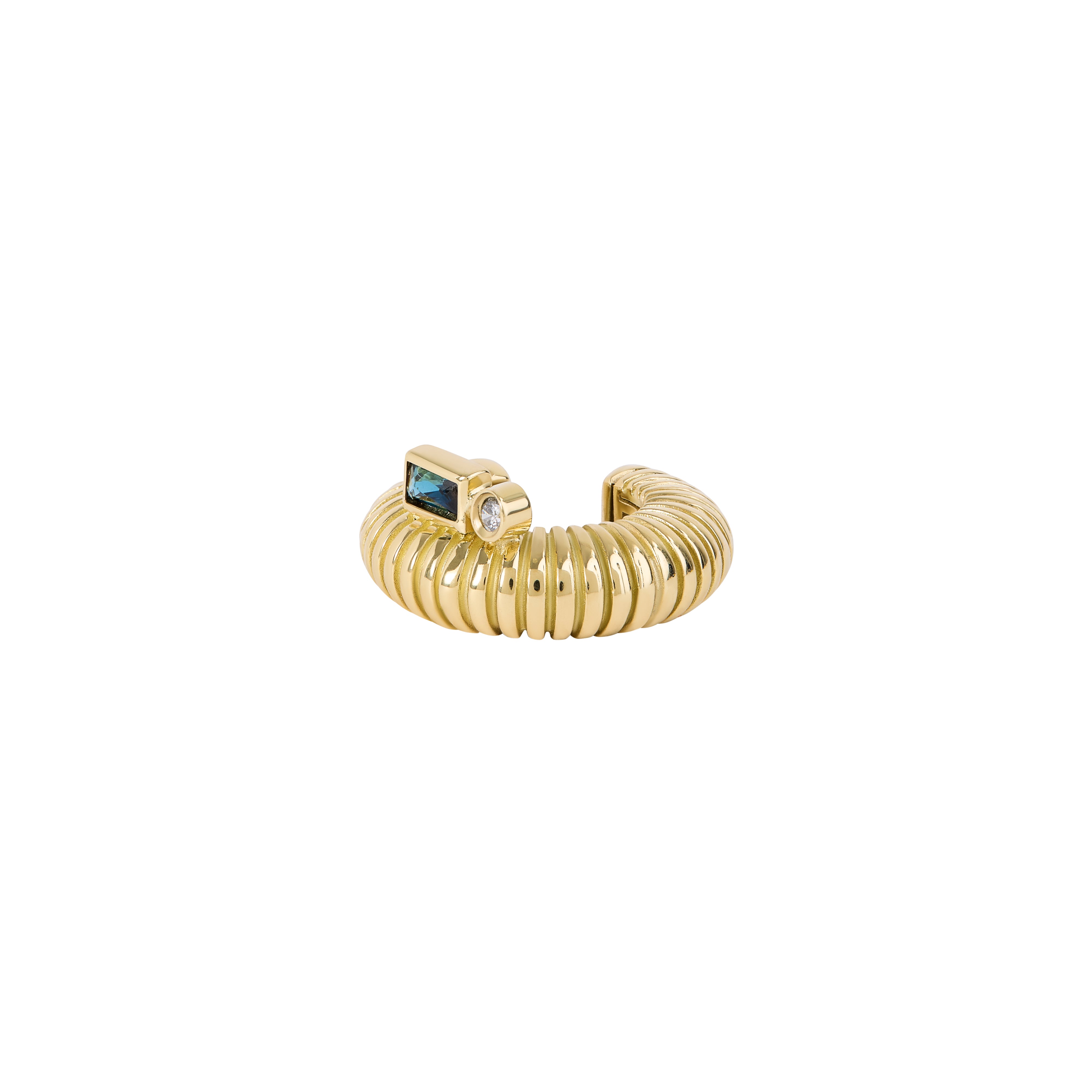 PIERCING BOLD TURMALINA AZUL E DIAMANTE – Carolina Neves